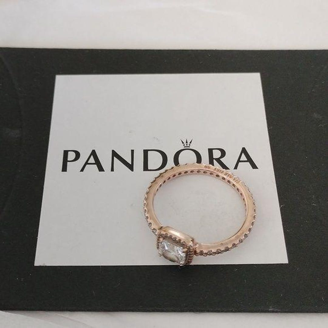 Pandora Rose Square Sparkle Halo Ring, 188862c01, Size 60 - Etsy