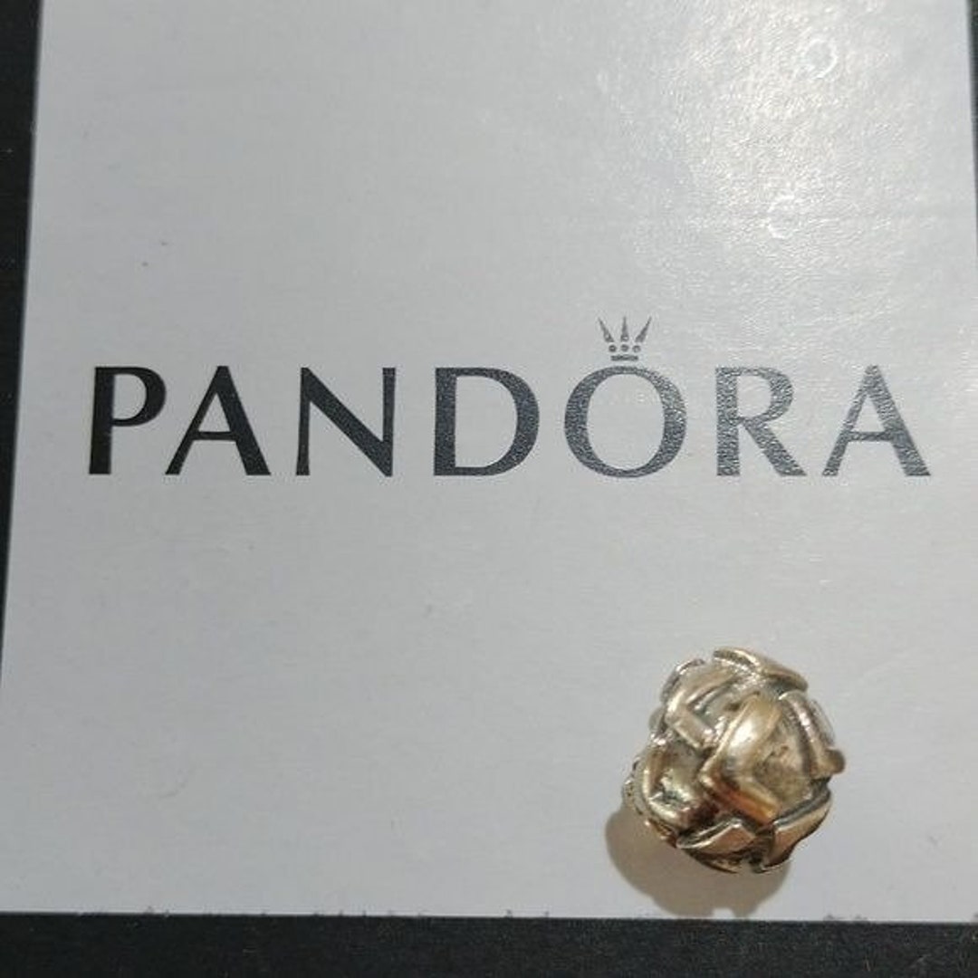 Pandora Retired Sterling Silver and 14K Gold Alphabet Bead - Letter L ...