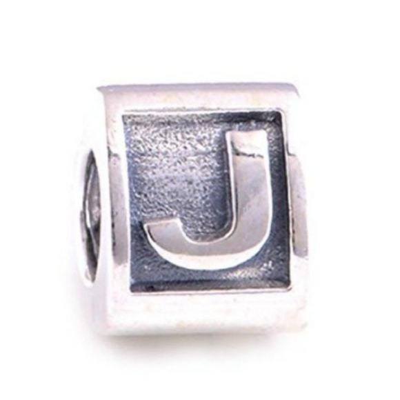 Pandora Letter J Alphabet Triangular Charm 925 Sterling Silver - Etsy