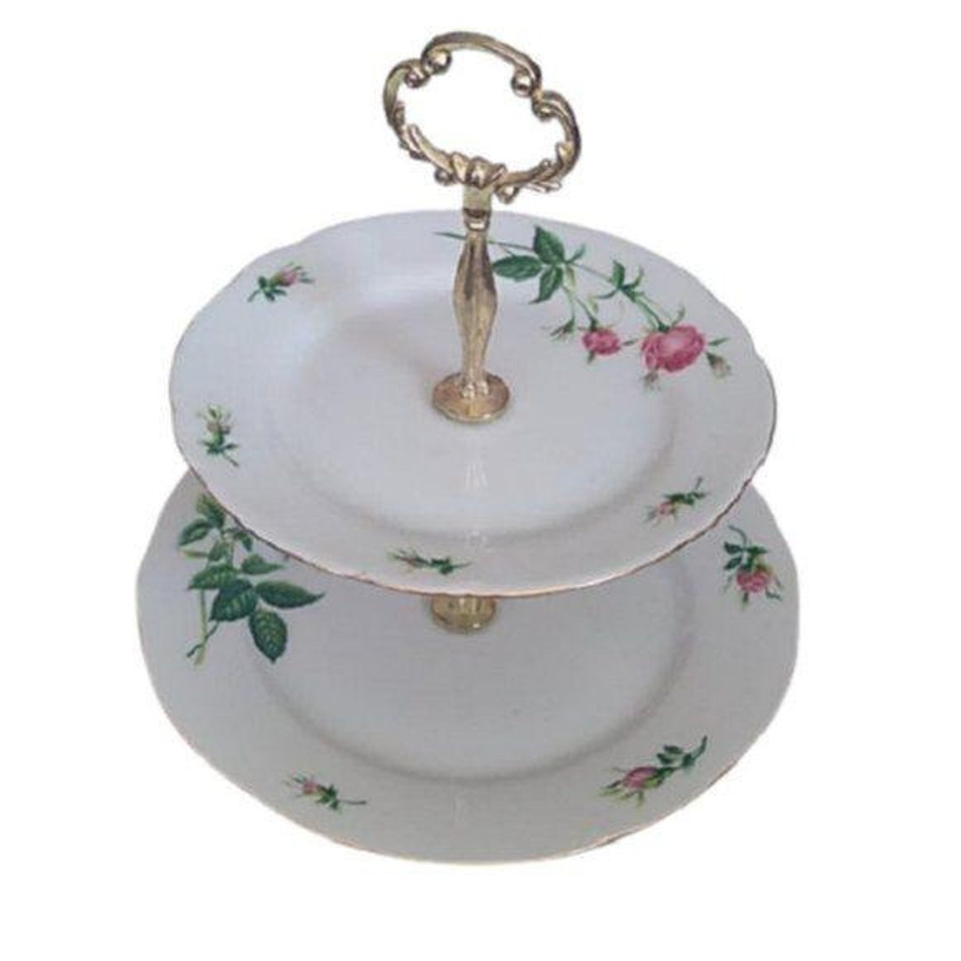 Christineholm Porcelain ROSE 2 Tier Tray - Etsy