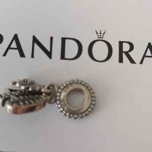Pandora Sterling Silver 40 Years of Love Number Dangle Charm Zirconia ...
