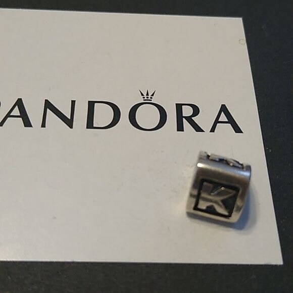 Pandora Letter K Alphabet Triangular Charm 925 Sterling Silver - Etsy