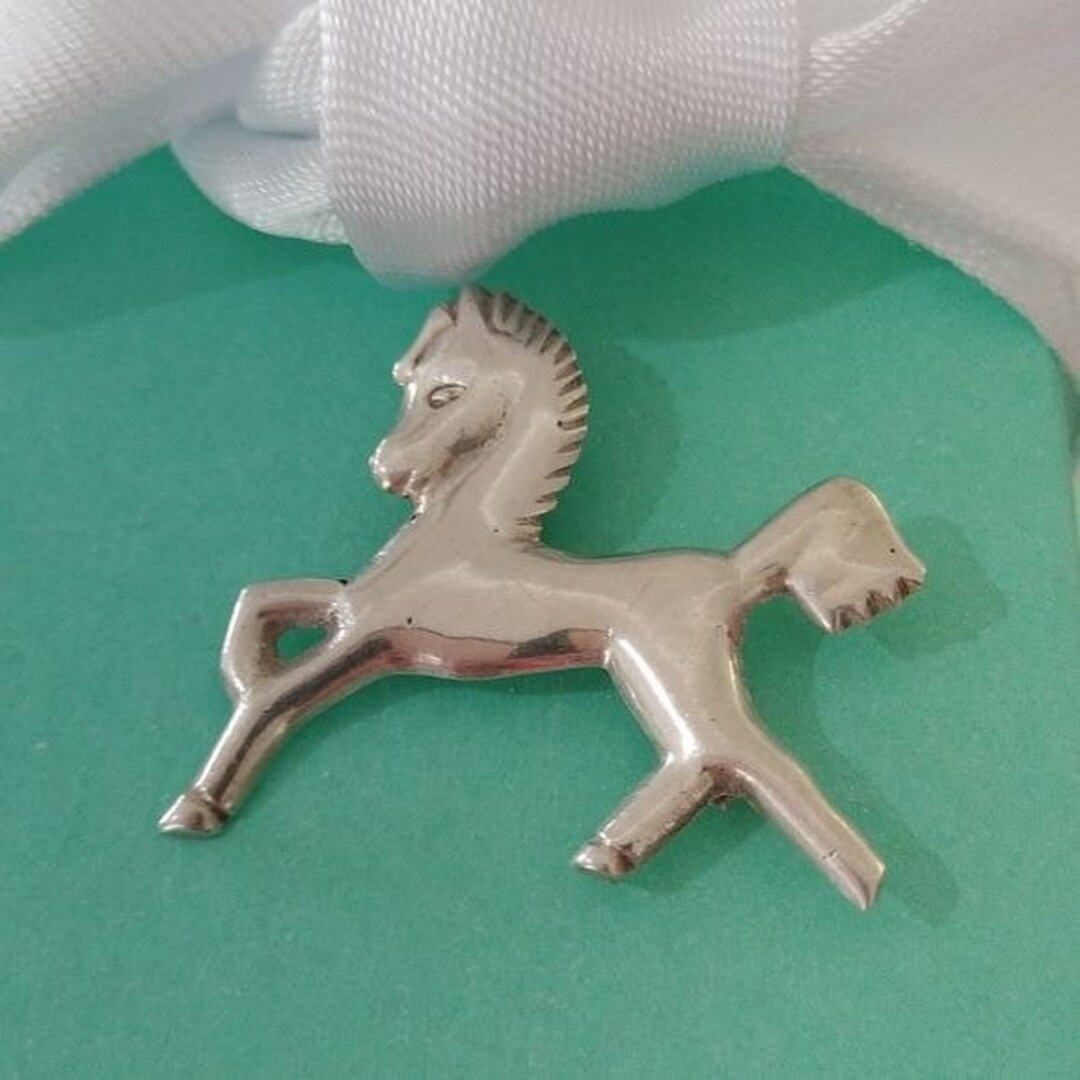 Vintage Sterling Silver Prancing Horse Brooch Pin - Etsy