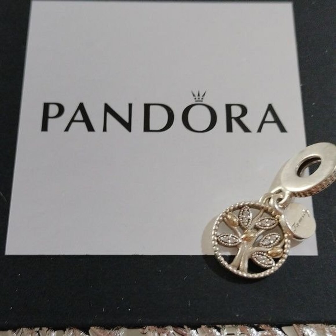 Pandora Sterling Silver + 14k Gold Family Heritage Tree Charm 791728cz ...