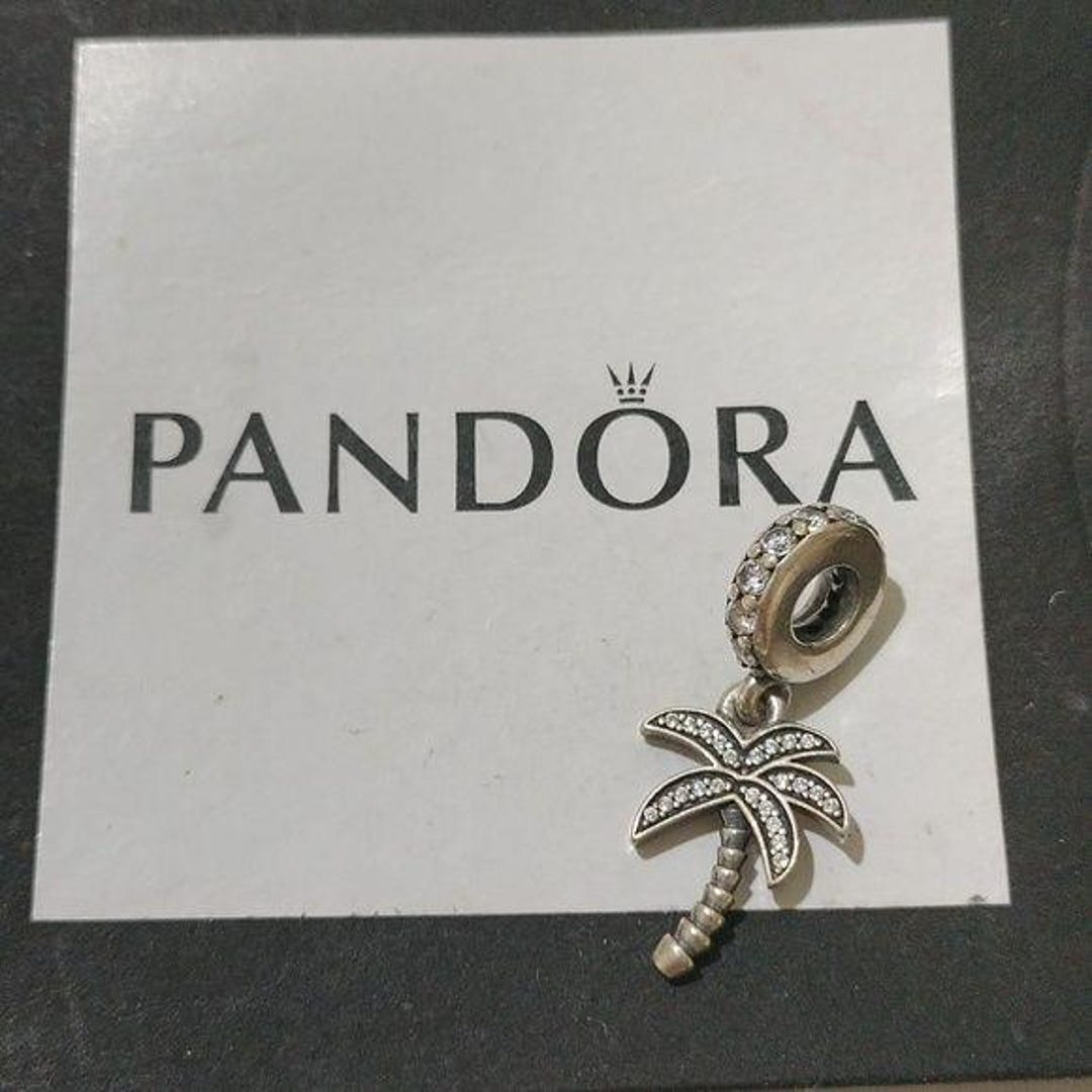 Pandora Sterling Silver Sparkling Palm Tree Dangle Travel Charm W/cz ...