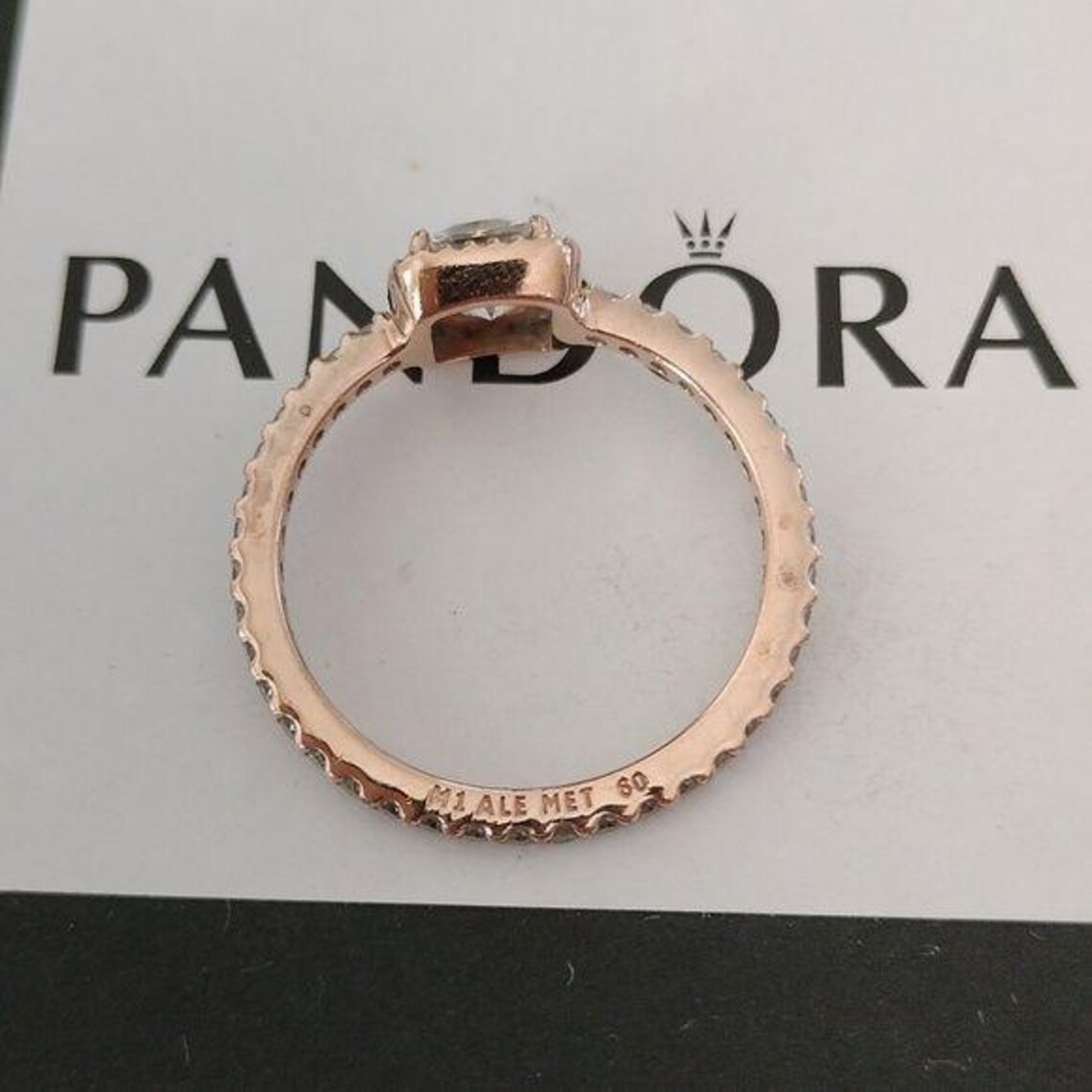 Pandora Rose Square Sparkle Halo Ring, 188862c01, Size 60 - Etsy