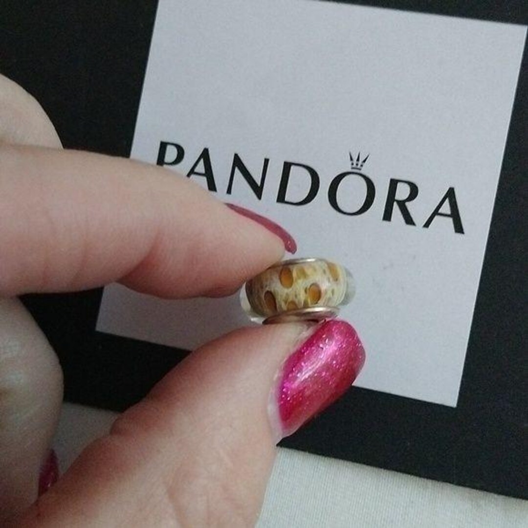 Pandora Sterling Silver Clouded Leopard Animal Print Murano Glass Bead ...