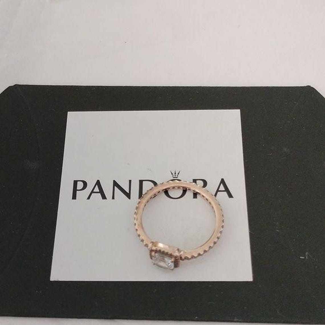 Pandora Rose Square Sparkle Halo Ring, 188862c01, Size 60 - Etsy