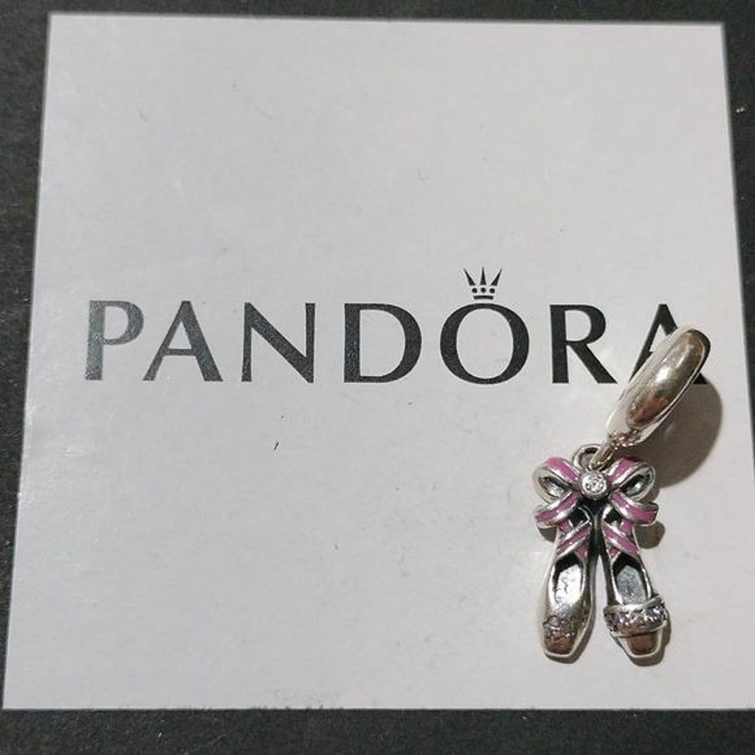 Pandora Sterling Silver Punk Ballerina Ballet Shoes Dangle Charm ...