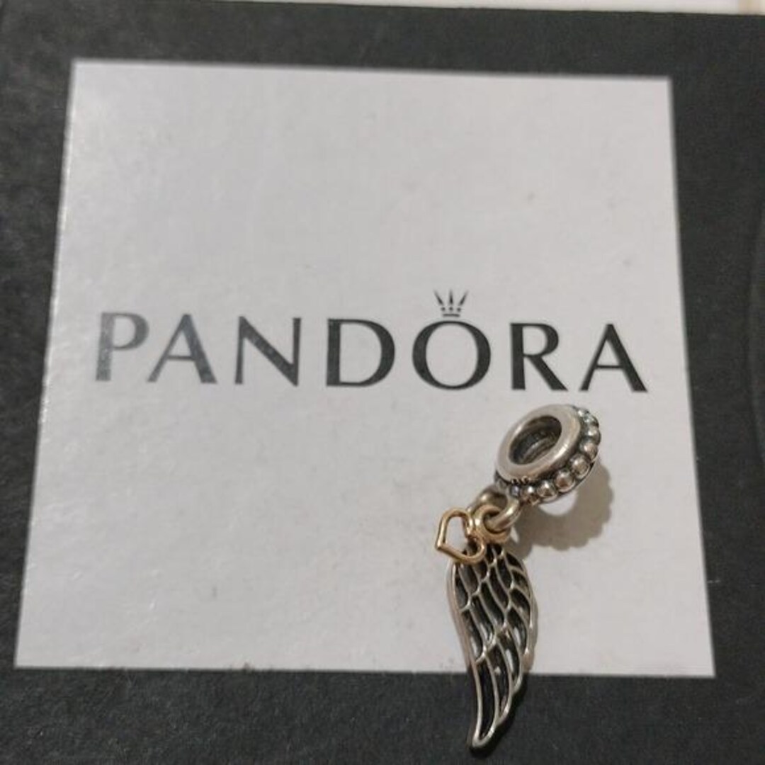 Pandora Sterling Silver + 14K Gold Love + Guidance Religious Angel Wing ...