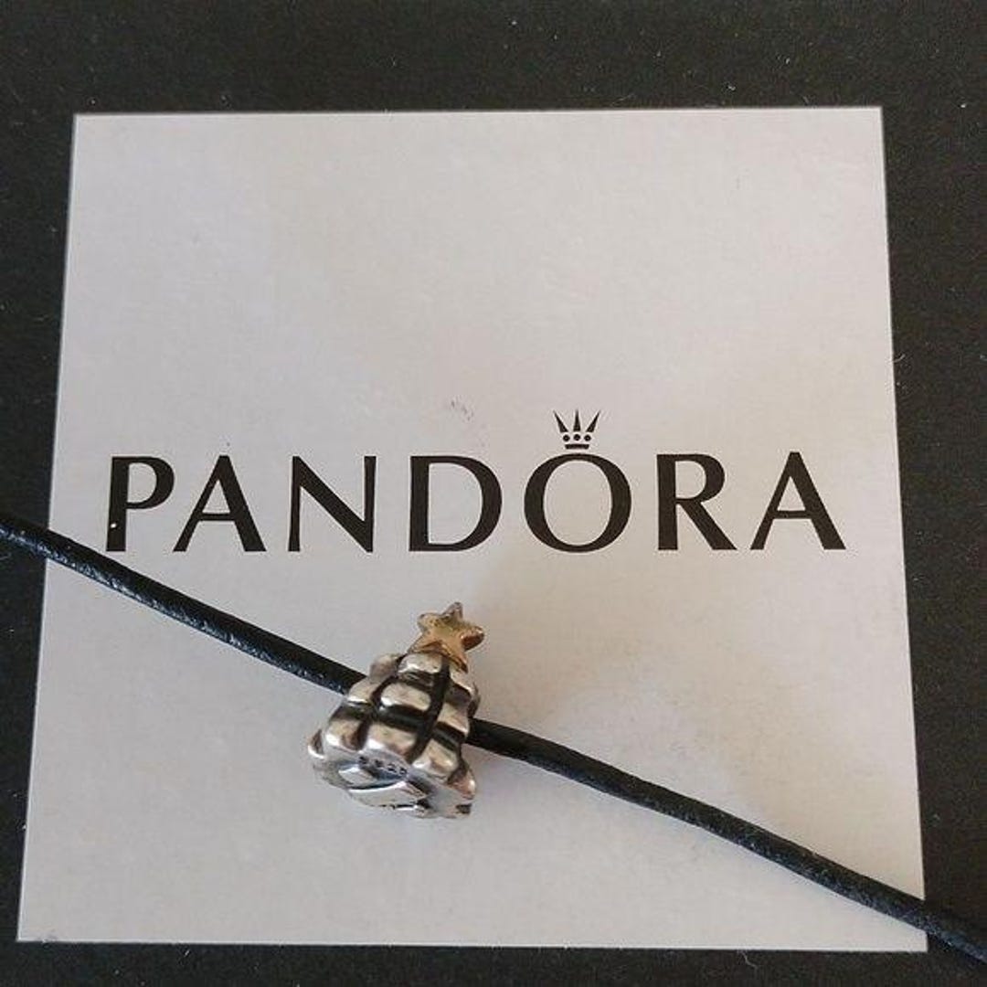 Pandora Christmas Tree Sterling Silver W/ 14kt Gold Star Charm 790365 ...