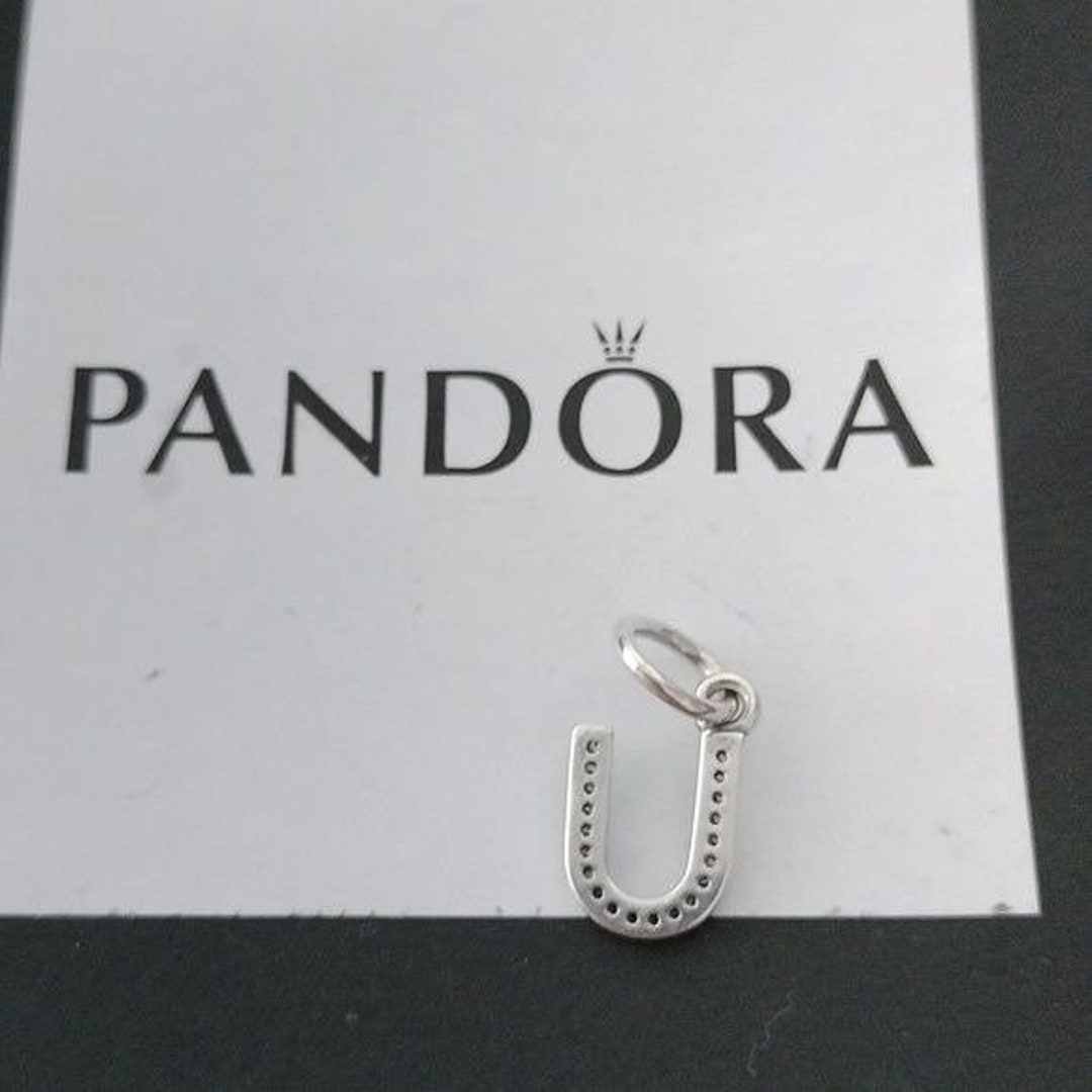 Pandora Sterling Silver Alphabet Letter U Dangle W/ Clear Zirconia ...