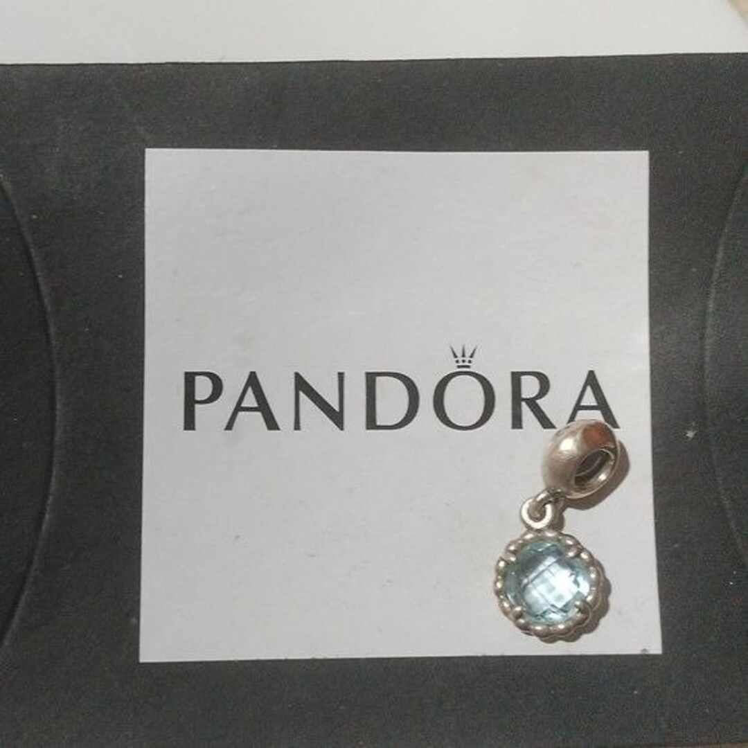 Pandora Retired Sterling Silver Cool Breeze Dangle Bead With Blue Topaz ...