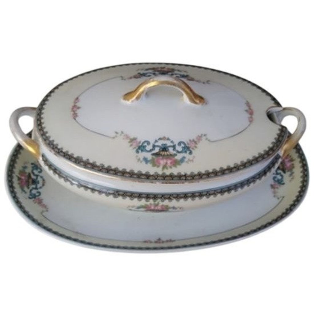 1920s Morimura Noritake China CALAIS Covered Gravy Boat W/ Attached ...
