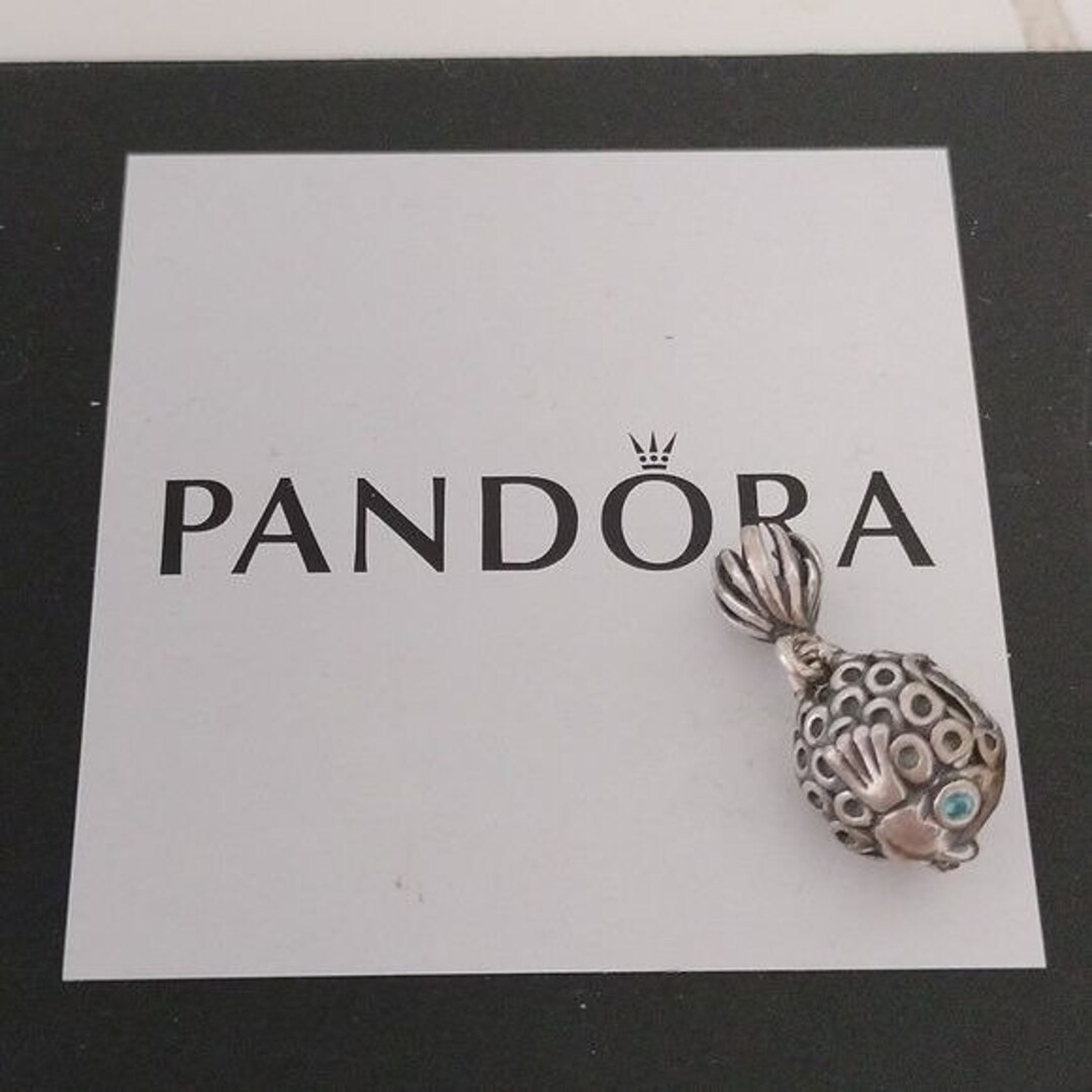 Pandora Sterling Silver Splish-splash Fish Nautical Animal Bead W/ Blue ...