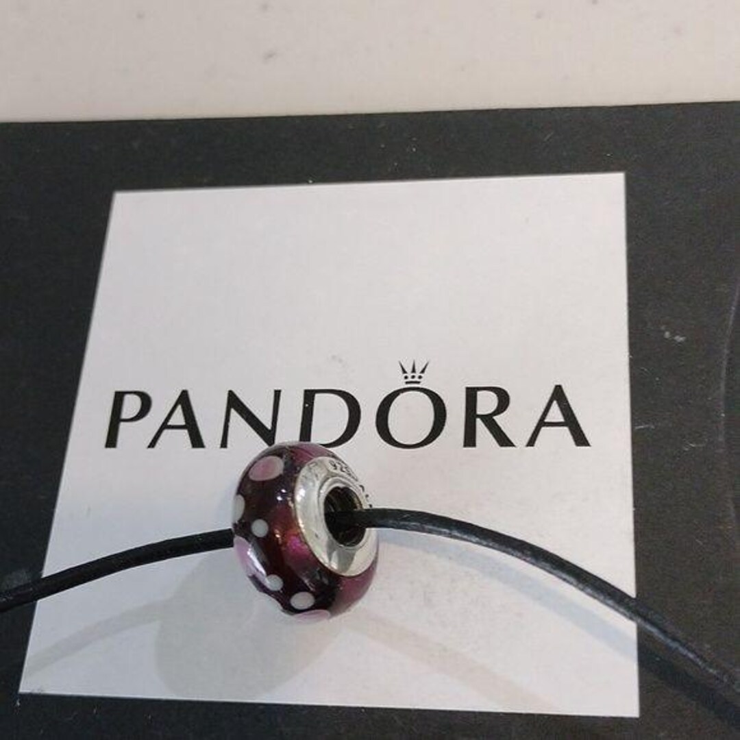 Pandora Retired Sterling Silver Purple Bubbles Murano Glass Bead ...