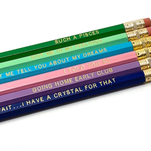 Funny Astrological Taurus Pencil Set Cosmic Babe Collection | Etsy