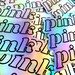 Pink Hologram Sticker - Etsy