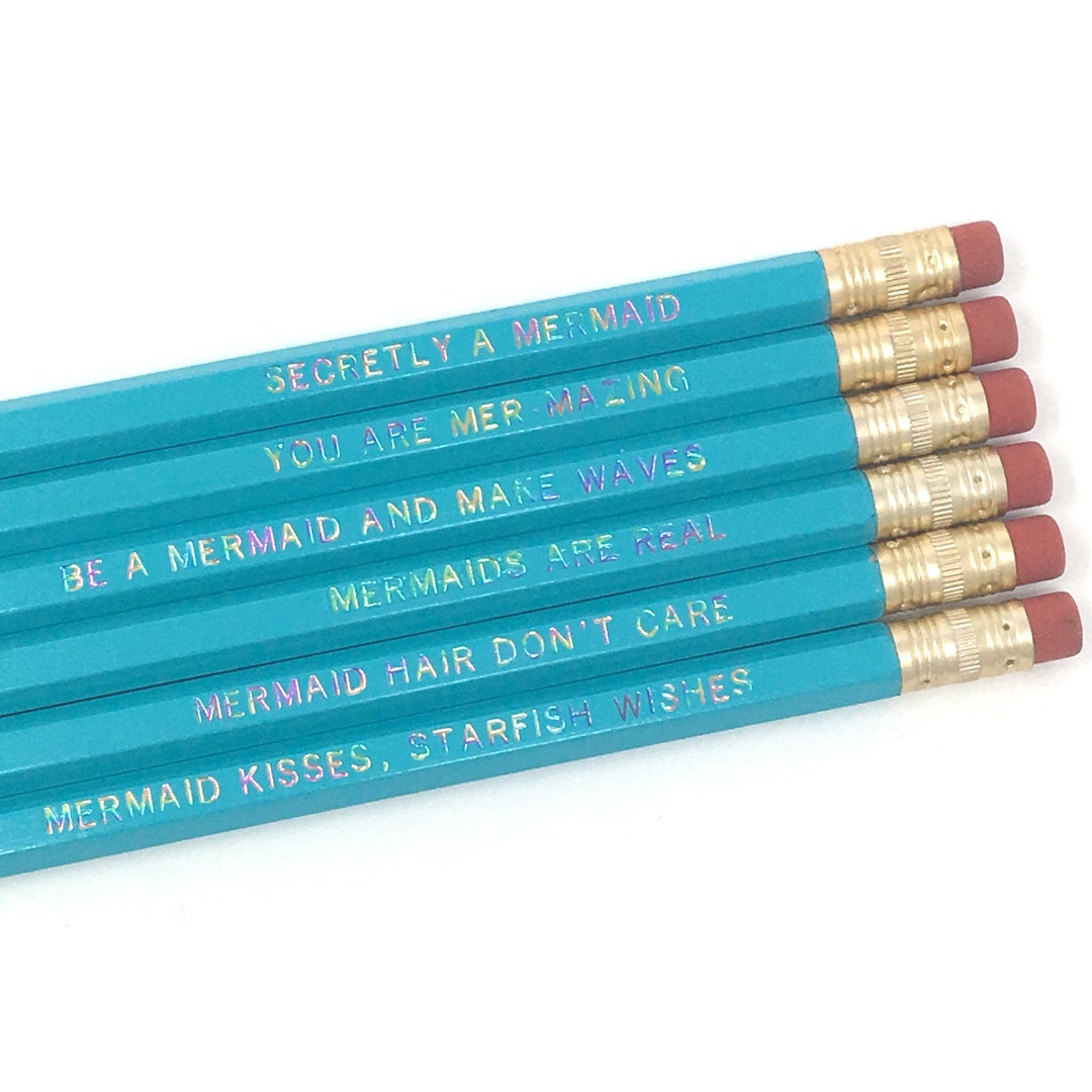 Secretly a Mermaid Pencil Set - Etsy