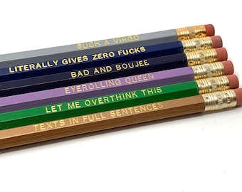 Funny Astrological Taurus Pencil Set Cosmic Babe Collection | Etsy