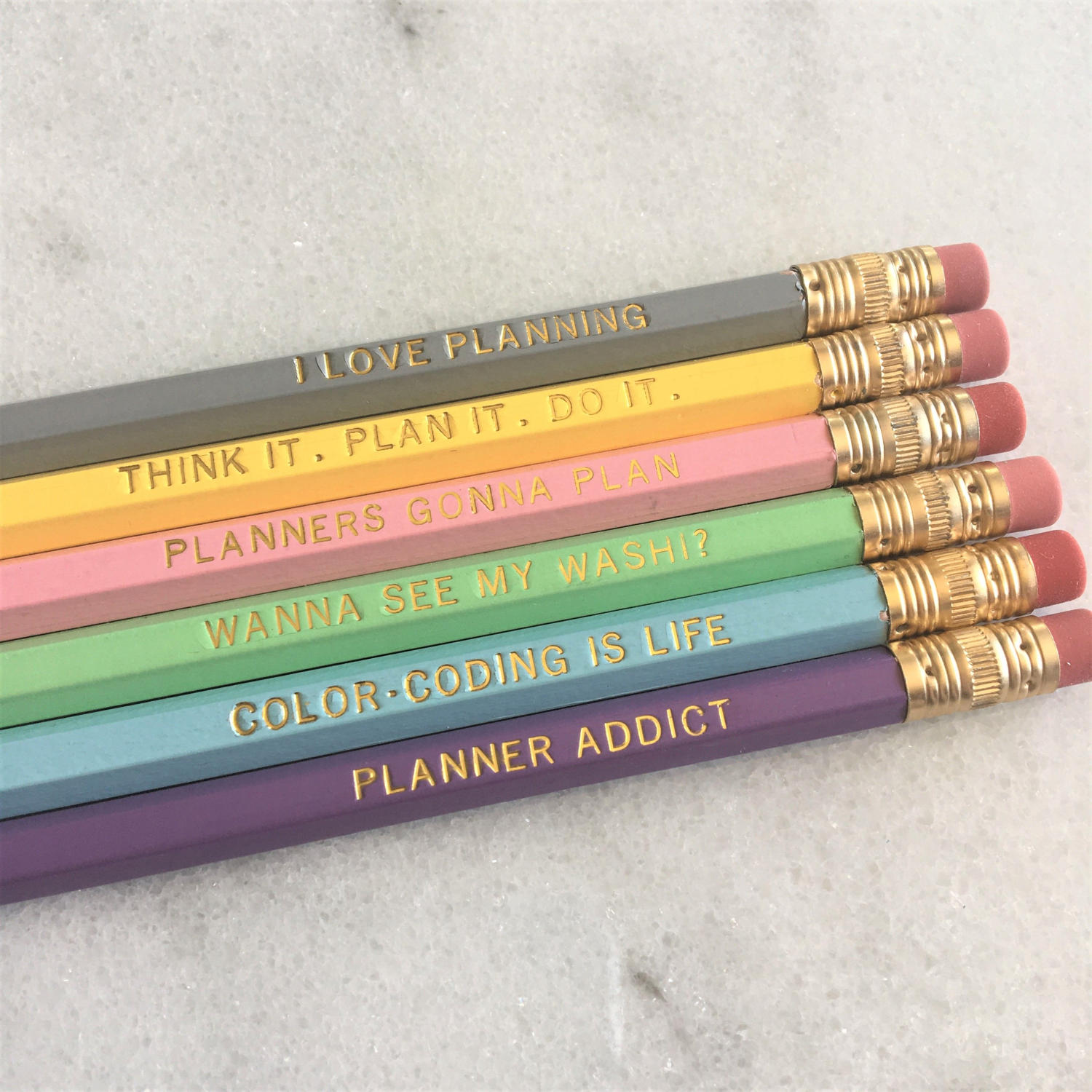 Planner Addict Pencil Set - Etsy