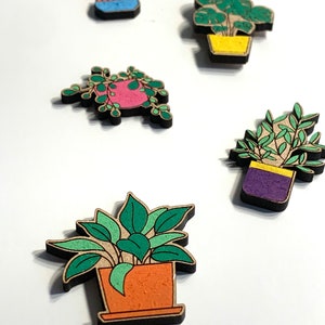 Plant Magnet Set of 5 - Etsy