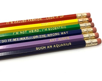 Funny Astrological Taurus Pencil Set Cosmic Babe Collection | Etsy