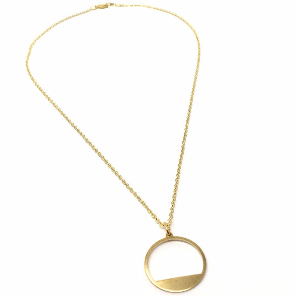 Minimalist Gold Hallow Circle Necklace Posh Babe Collection - Etsy