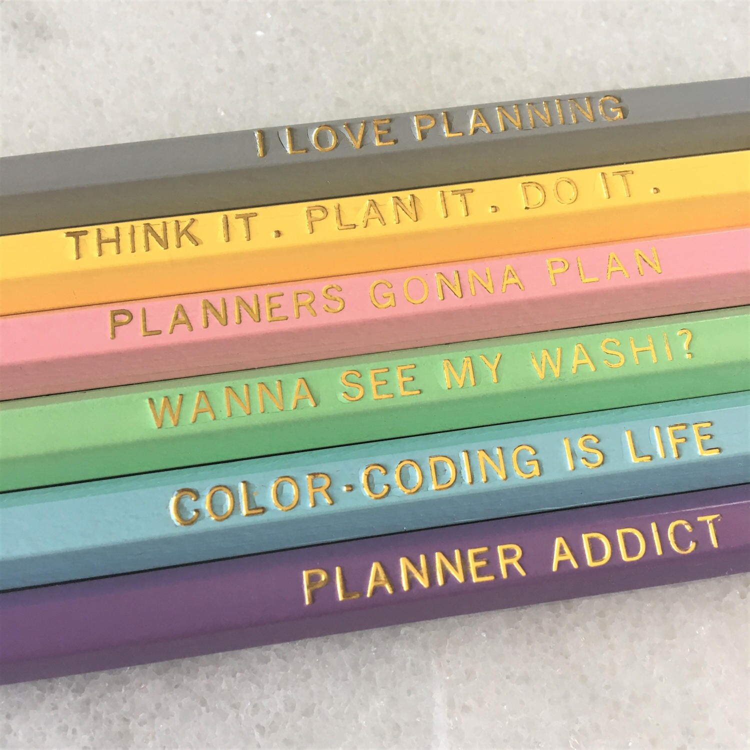 Planner Addict Pencil Set | Etsy