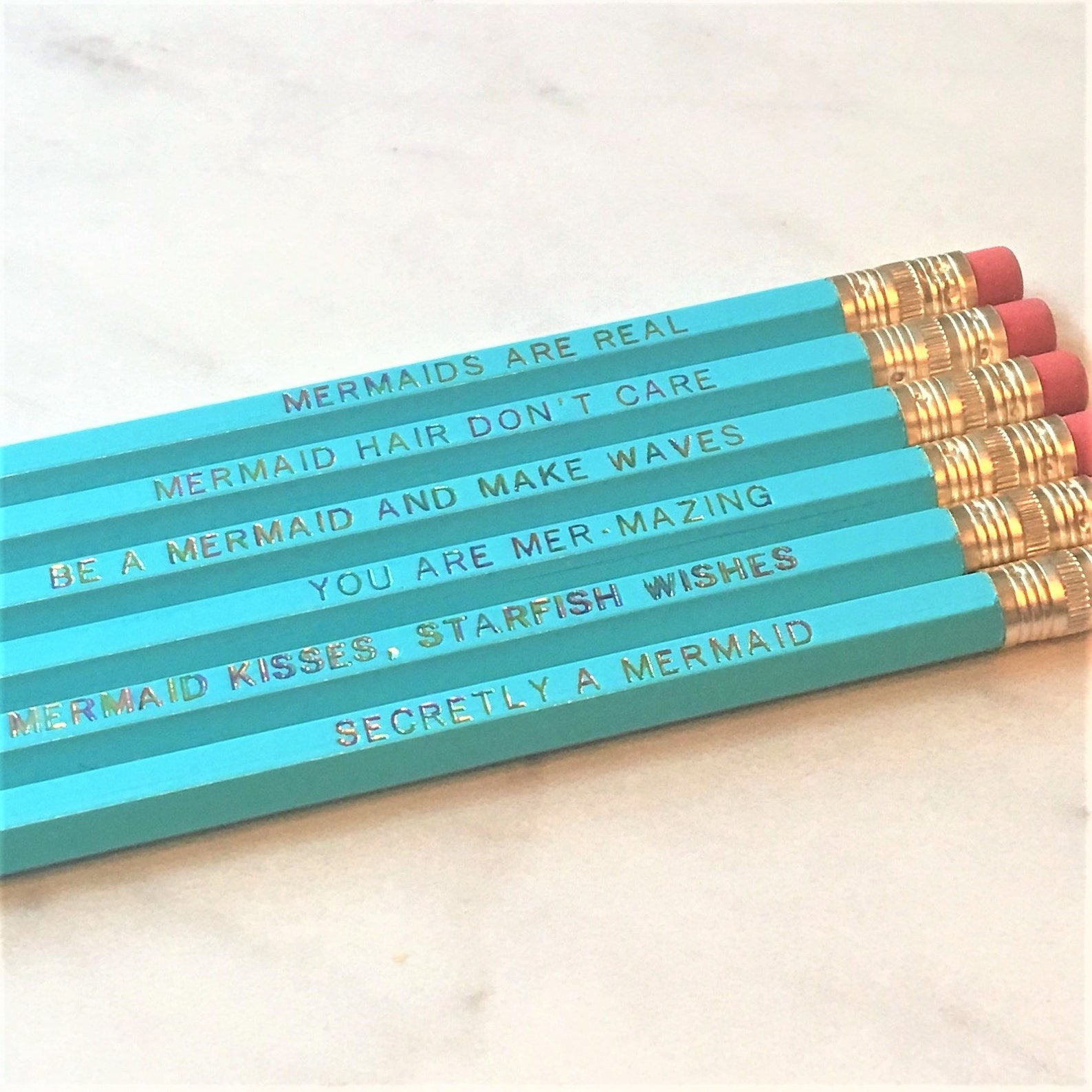 Secretly a Mermaid Pencil Set - Etsy