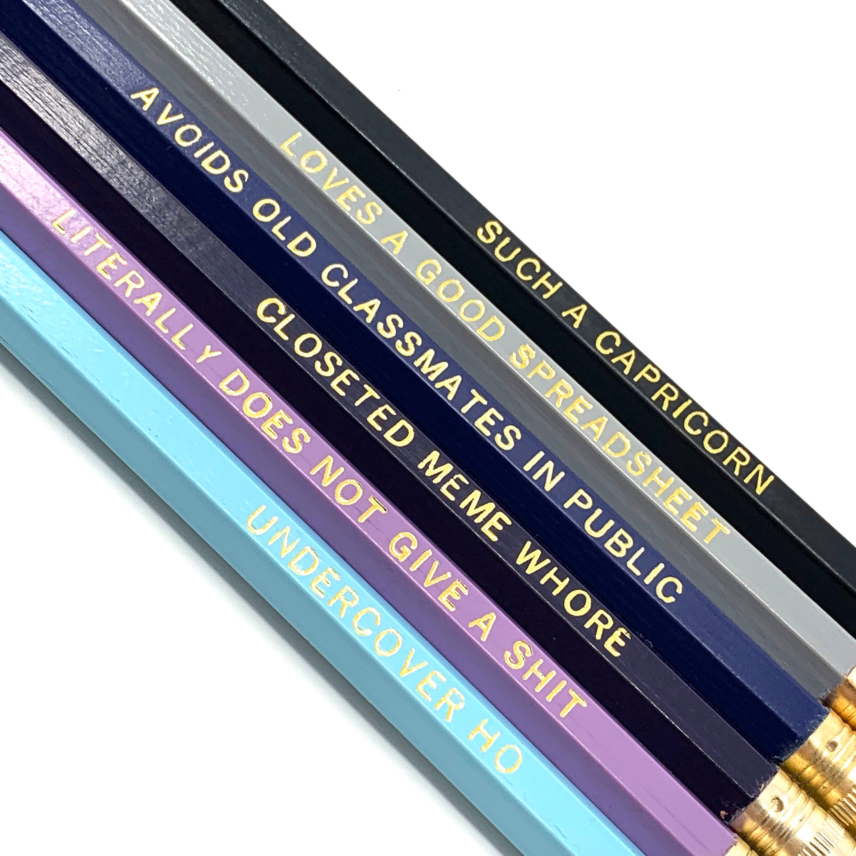 Funny Astrological Capricorn Pencil Set - Cosmic Babe Collection - Etsy