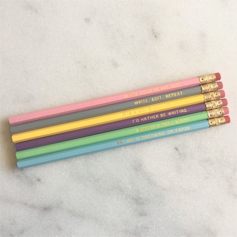 Writers Gonna Write Pencil Set - Etsy