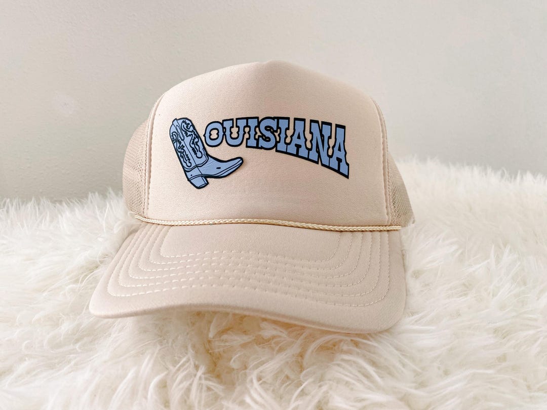 Tan Louisiana Boot Trucker Hat- Women’s Hat- Louisiana Hat - Etsy