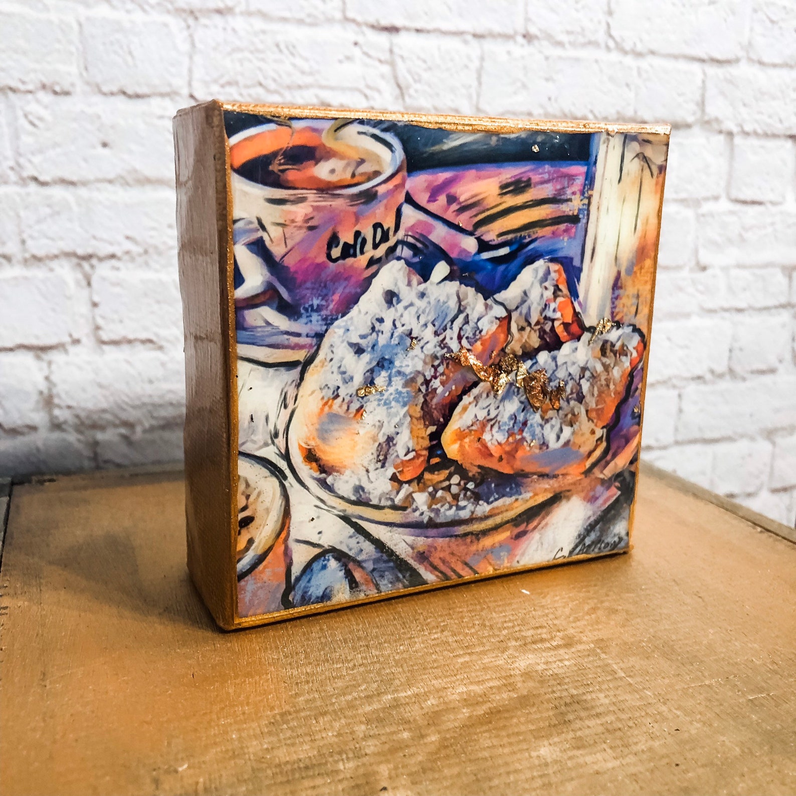 Cafe Du Monde Art New Orleans Art Beignet Art Nola Kids | Etsy