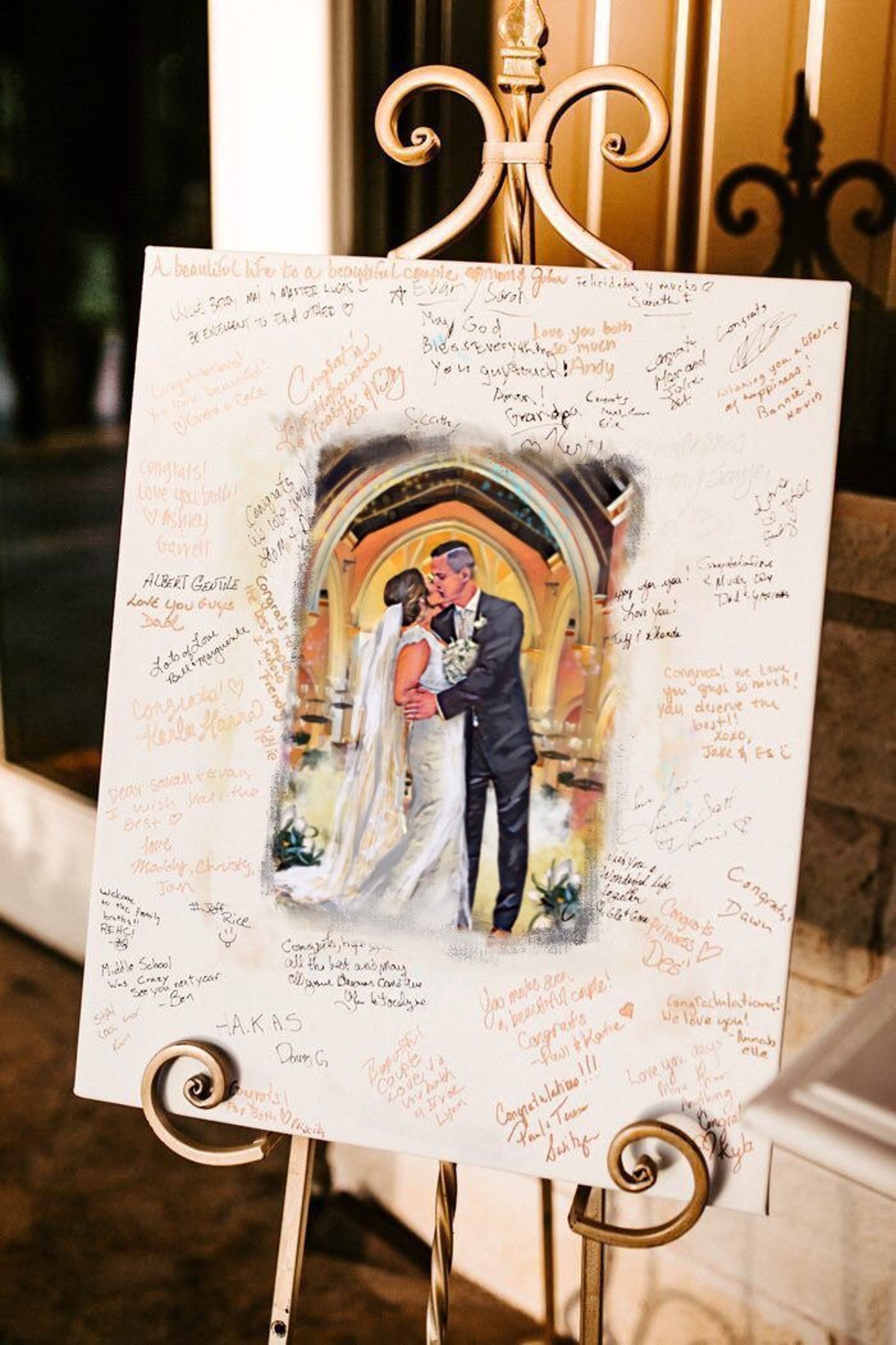 Illustrated Portrait Custom Sign Custom Wedding Art | Etsy