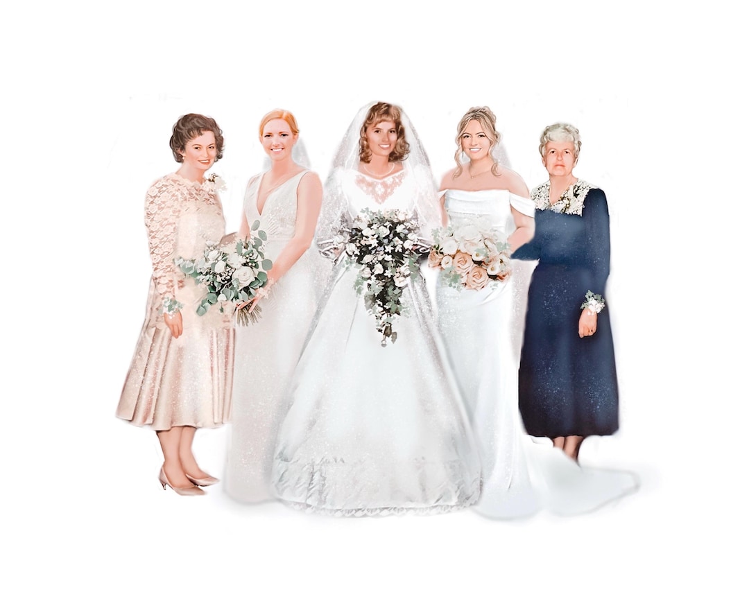 Custom Wedding Portrait From Photo: Mother of the Bride Gift ...
