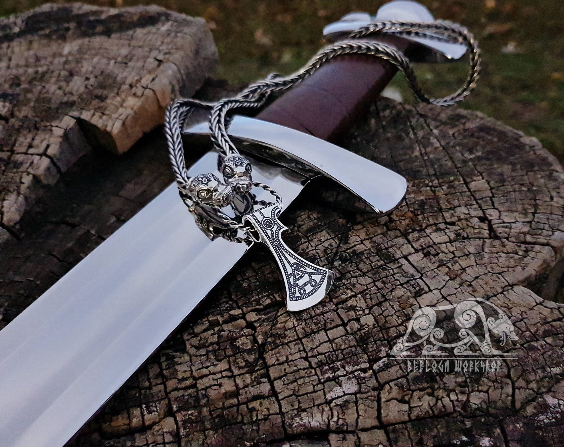 Old Germanic Merovingian Axe Pendant Sterling Silver Viking - Etsy