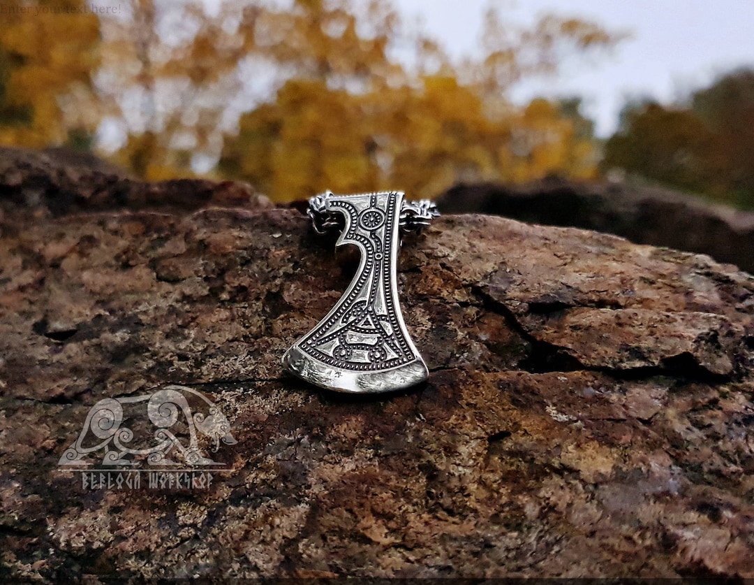Old Germanic Merovingian Axe Pendant Sterling Silver Viking - Etsy
