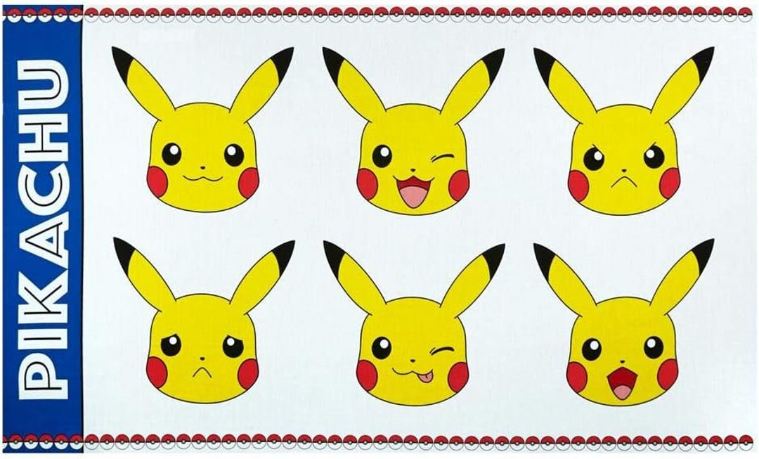 Robert Kaufman Pokemon 24'' Panel Pikachu Premium Quality 100% Cotton ...