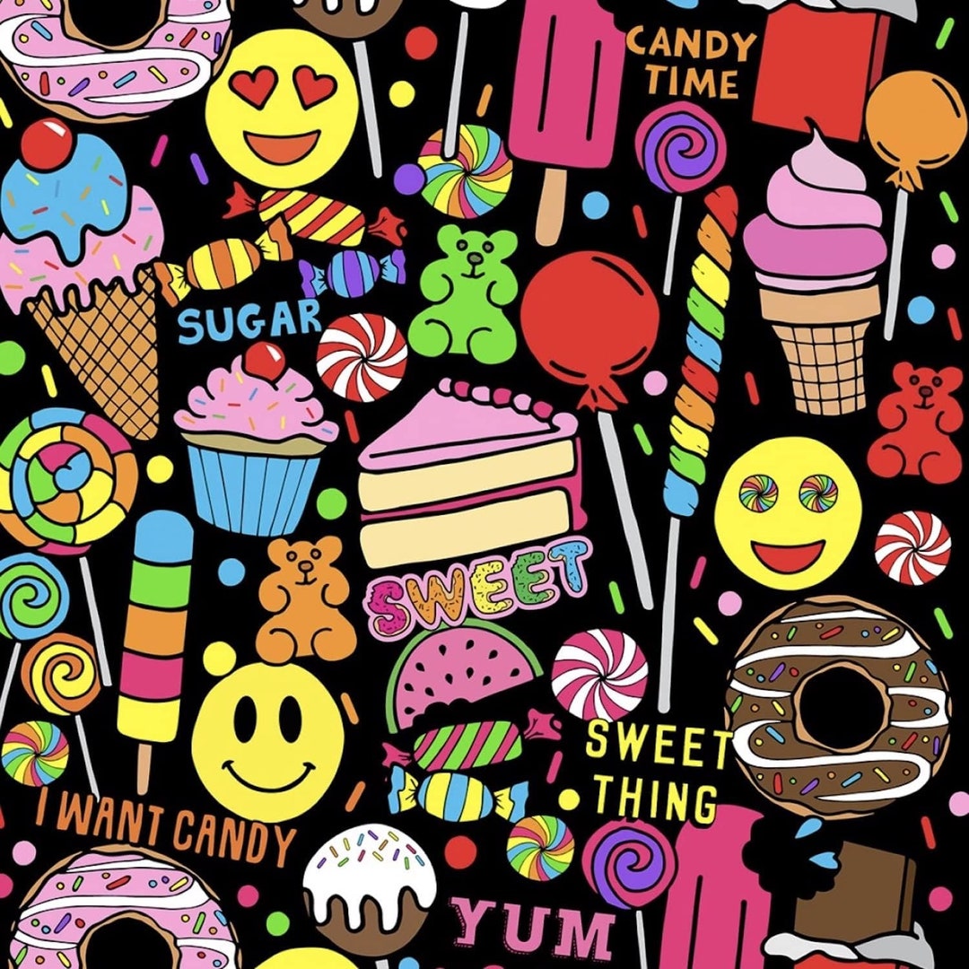 Sykel Enterprises I Want Candy Sweets Multicolor/black Premium Quality ...