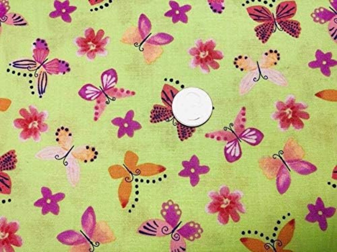 Windham Fabrics Painted Wings Butterflies With Flowers Premium Quality ...