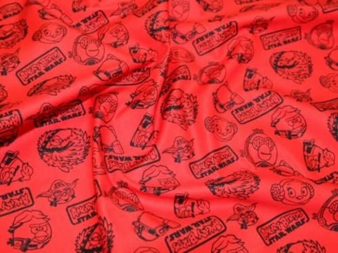 Camelot Fabrics Angry Birds Star Wars Outlines Premium Quality 100% ...