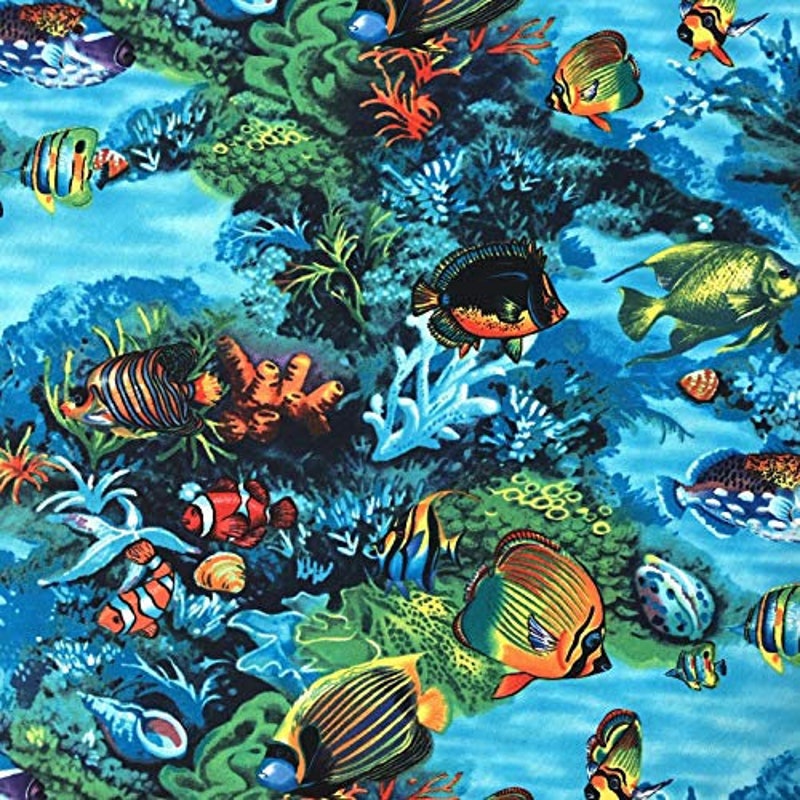 Coral Reef Fabric - Etsy