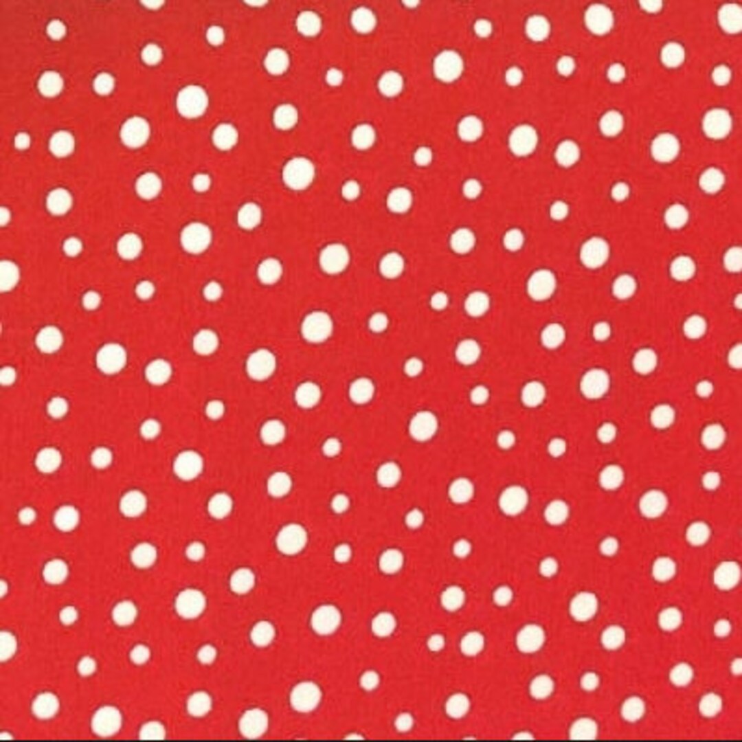 Susybee Monotone White Dots on Red Premium Quality 100% Cotton Fabric ...