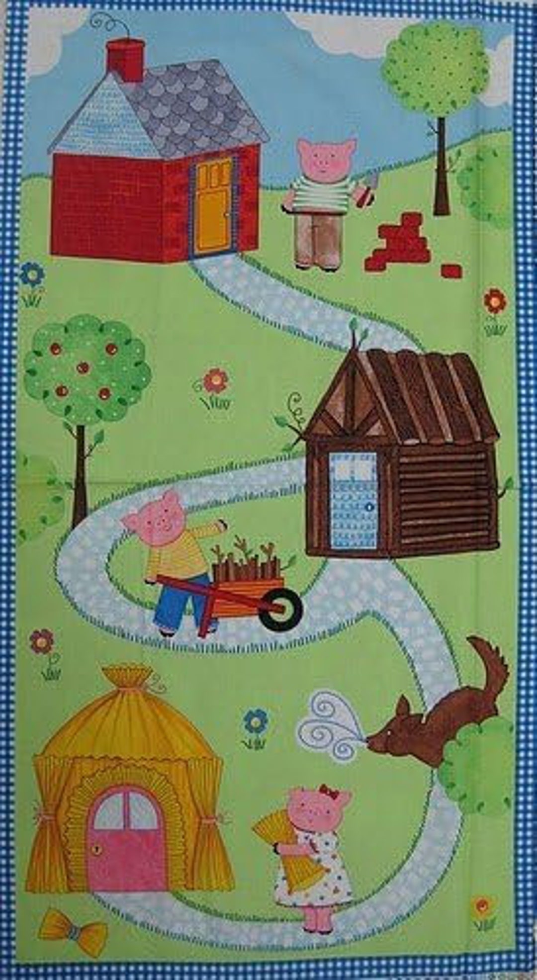 Timeless Treasures Quilting Huff & Puff Pigs KH C7119- 24in Panel ...