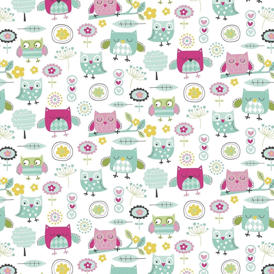 Windham Fabrics It's a Hoot Cute Owls White/multicolor Premium Quality ...