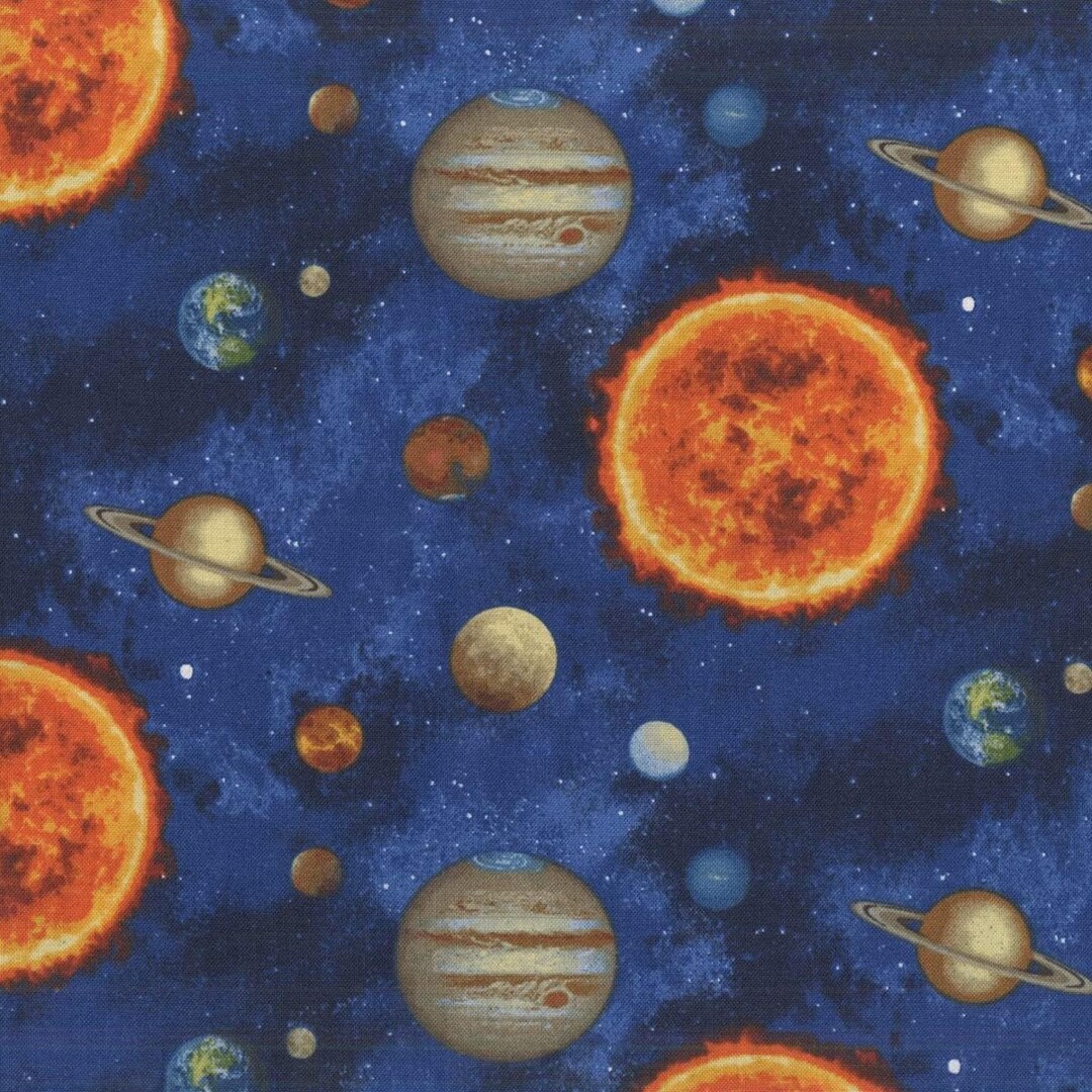 Studio E Fabrics Planetary Missions Solar System Premium Quality 100% ...
