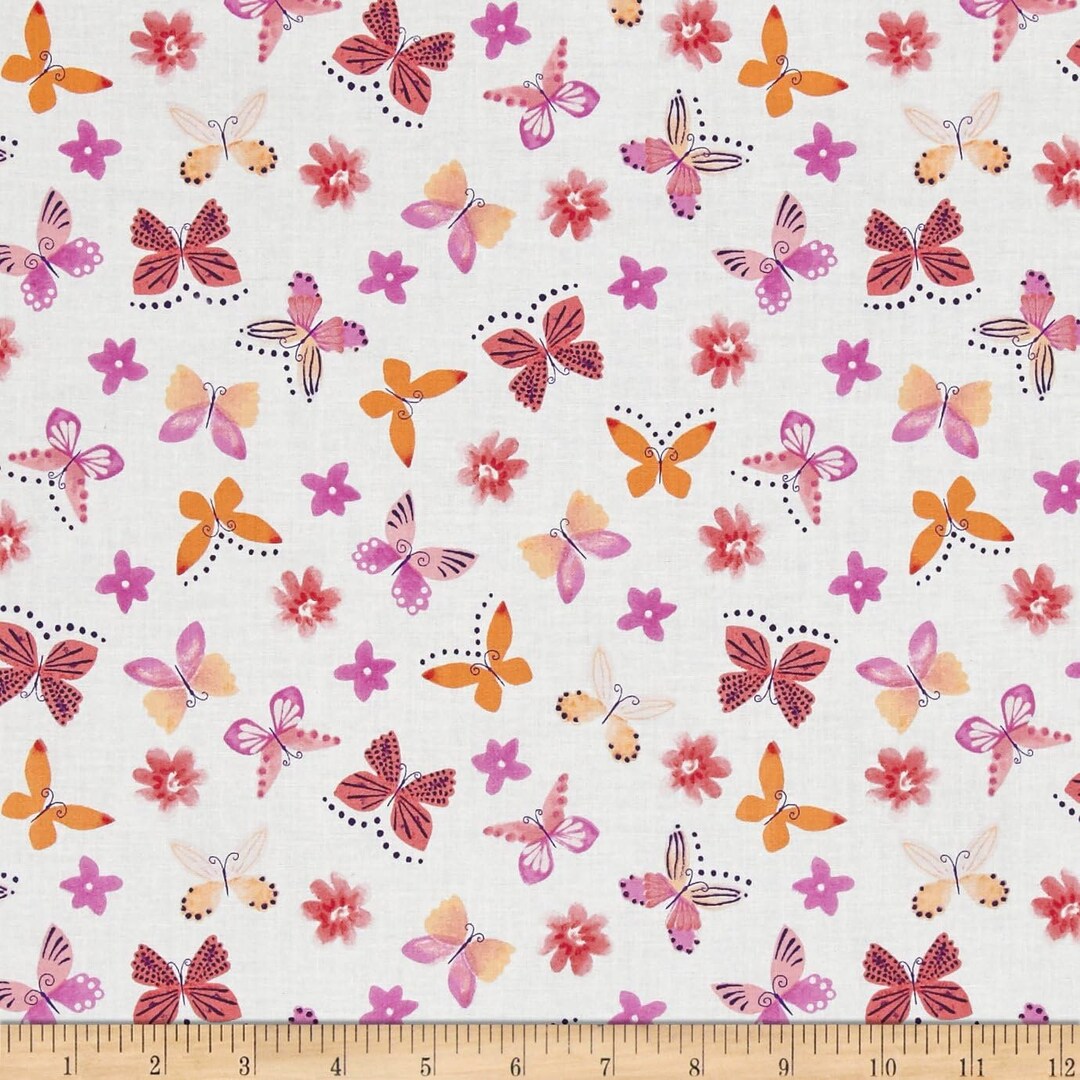 Windham Fabrics Painted Wings Mini Butterflies Premium Quality 100% ...