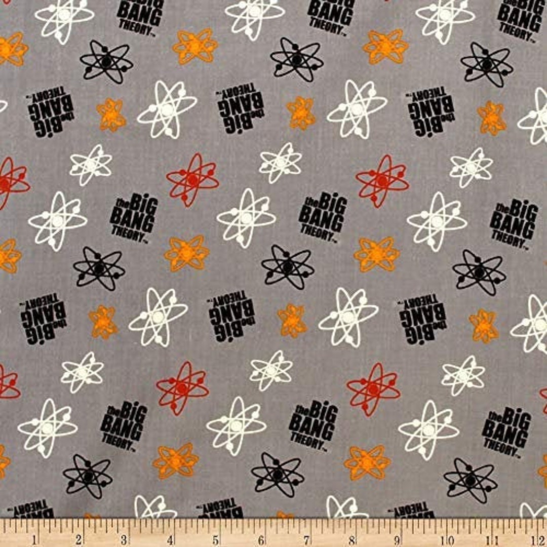Camelot Fabrics the Big Bang Theory Atoms in Grey Camelot 100% Cotton ...