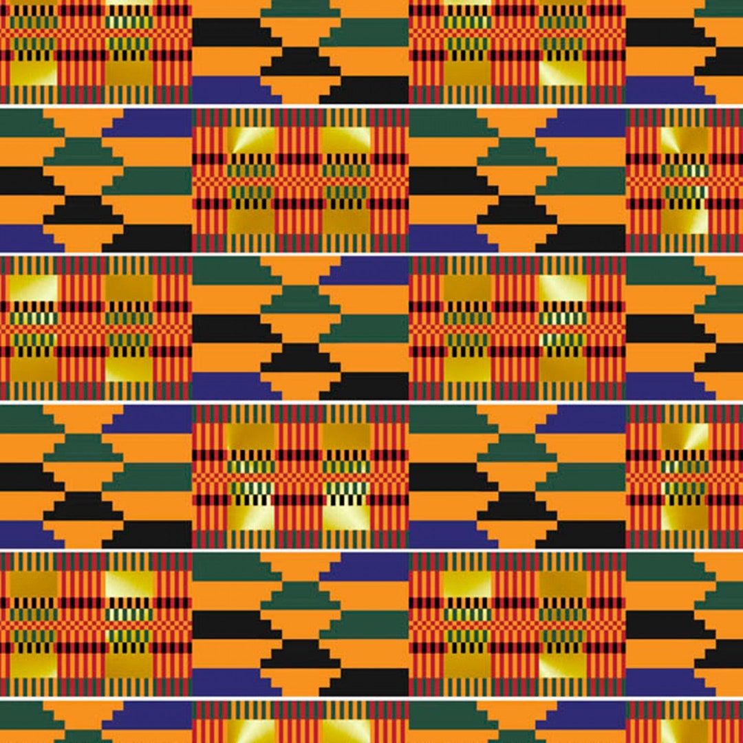 David Textiles Akan Tapestry Orange Premium Quality 100% Cotton Fabric ...